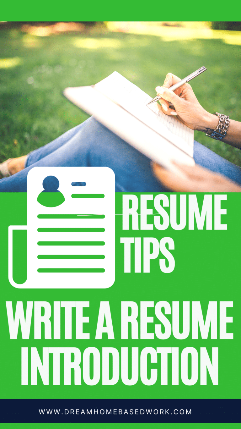 How To Write An Impressive Resume Introduction for Remote Work - Dream ...